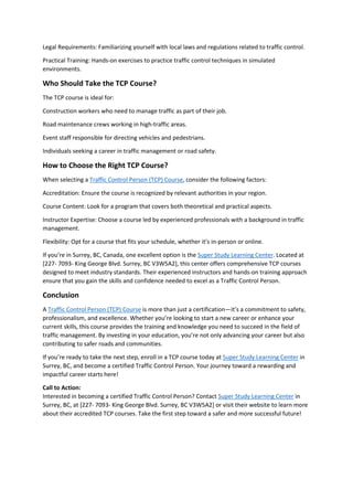 Everything You Need to Know About the Traffic Control Person (TCP ...