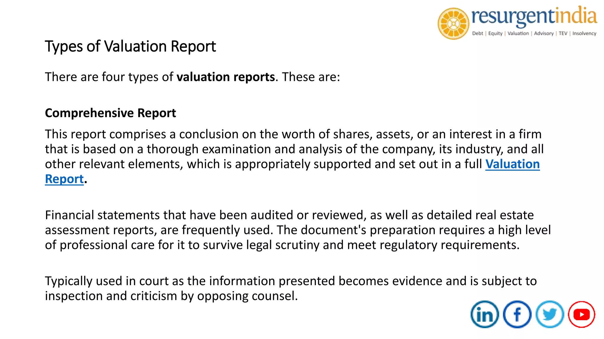 Everything you need to know about the valuation report | PPTX