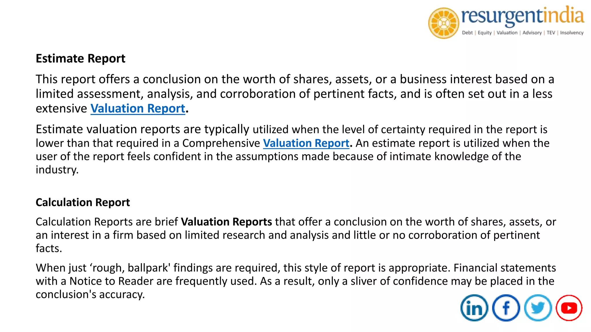 Everything you need to know about the valuation report | PPTX | Stocks ...