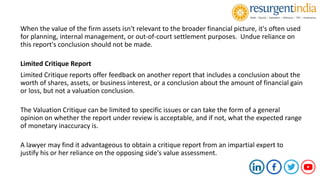 Everything you need to know about the valuation report | PPTX