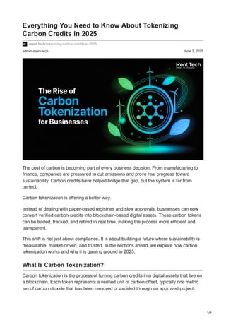 Everything You Need to Know About Tokenizing Carbon Credits in 2025.pdf