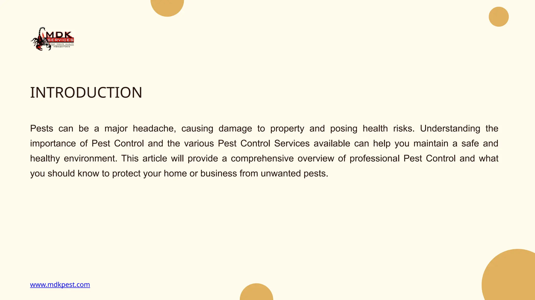 Everything You Should Know About Professional Pest Control Services | PPTX