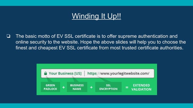 EV (Extended Validation) SSL Certificate | PPT
