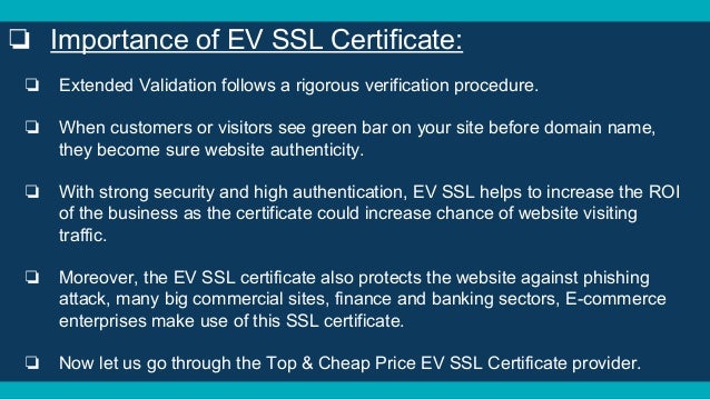 Ev Extended Validation Ssl Certificate