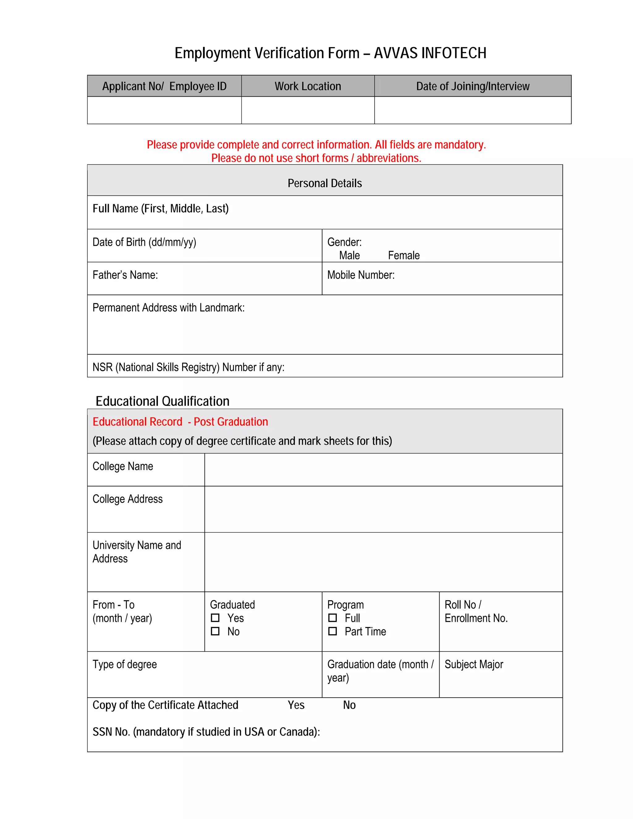 Evf form | PDF
