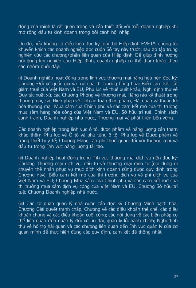 Hiệp định EVFTA - Sổ tay cho doanh nghiệp Việt nam | PDF