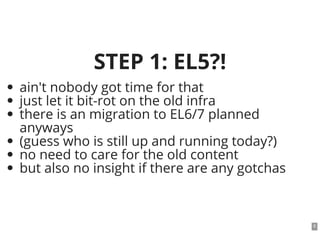 Mass-Migration of 5000 Servers to Foreman/Katello with bootstrap.py - Evgeni Golov | PPT