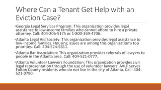 Eviction Under GA Law | PPT