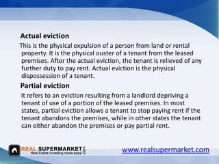 Evictions presentation | PPTX