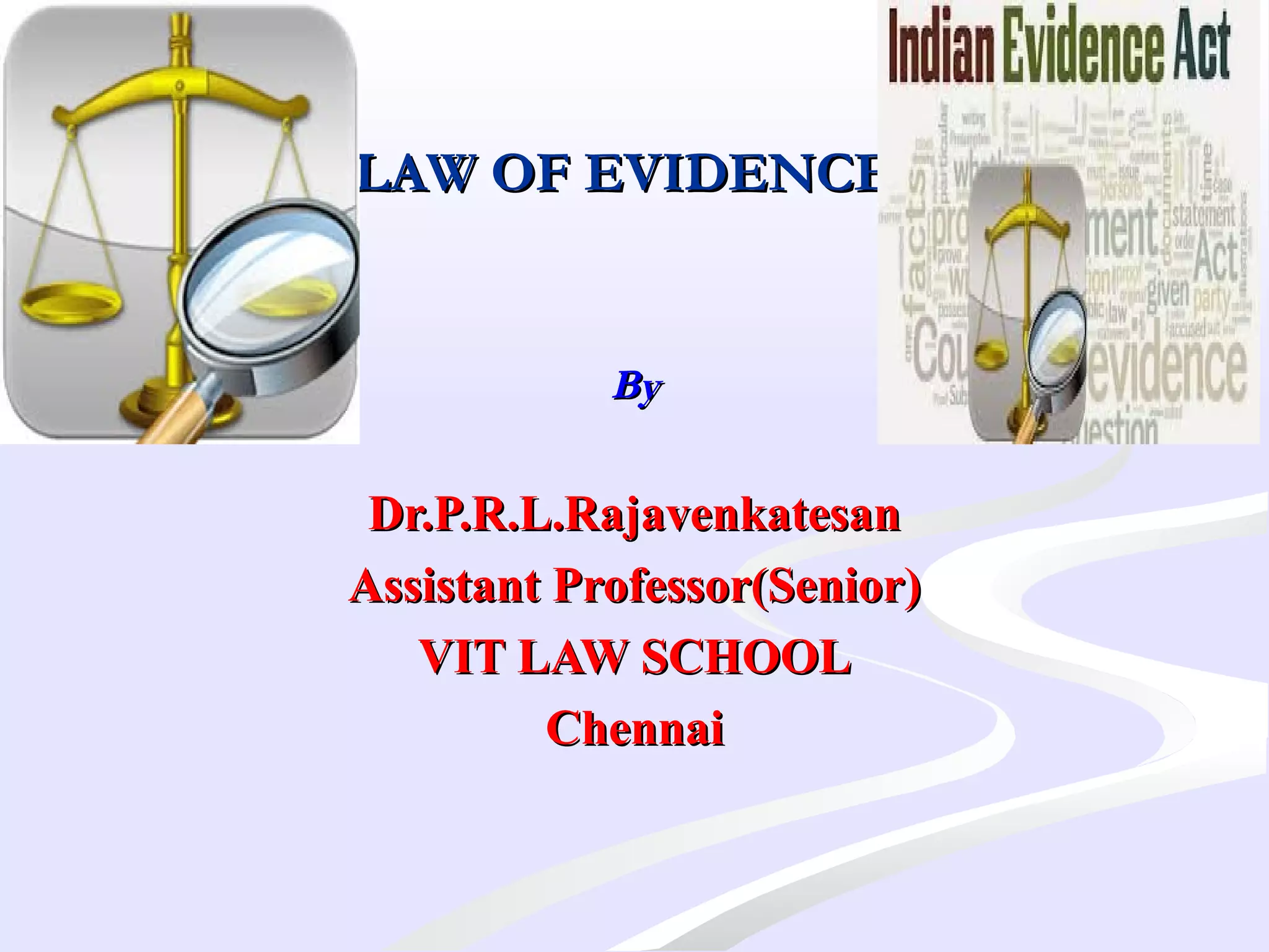 Evidence | PPT | Law