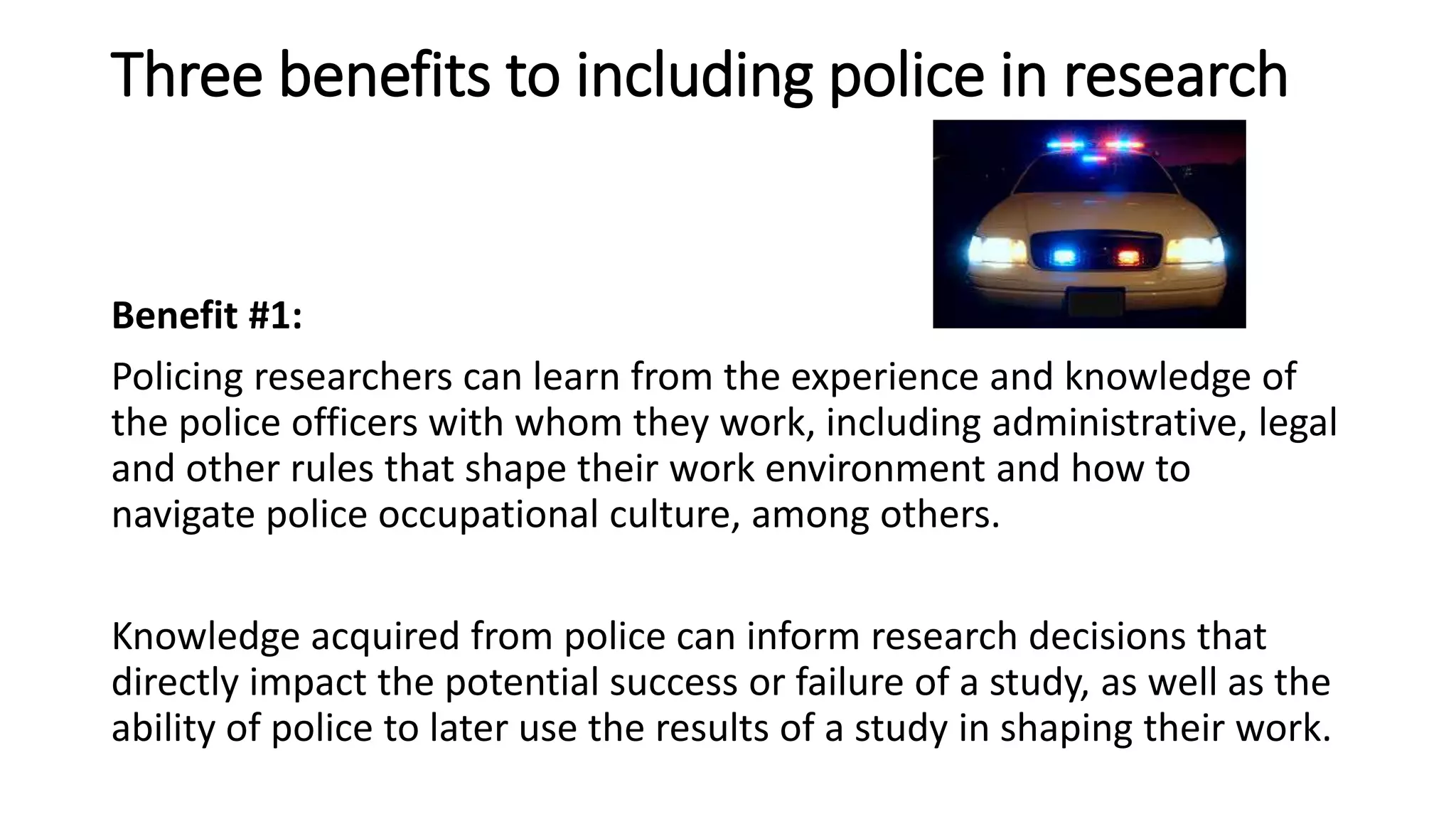Evidence Based Policing - Intro | PPTX
