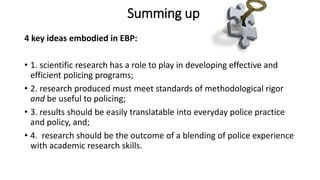 Evidence Based Policing - Intro | PPTX