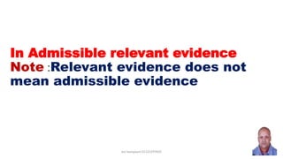 Evidence الدليل امام المحاكم الامريكية | PPT