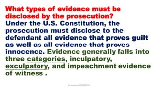 Evidence الدليل امام المحاكم الامريكية | PPT