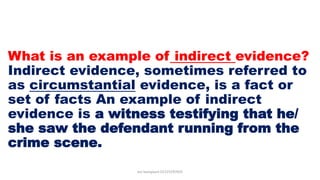 Evidence الدليل امام المحاكم الامريكية | PPT
