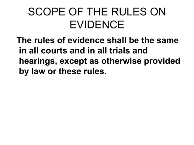 Evidence.ppt | Law