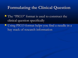 Evidence based-practice upload | PPT