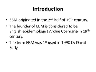 Evidence based medicine | PPTX