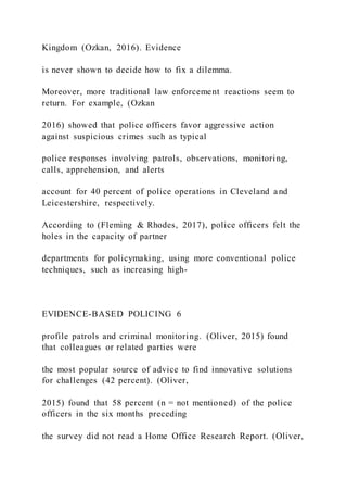 EVIDENCE-BASED POLICING 1Jervaughn F. ReidHelm School | PDF