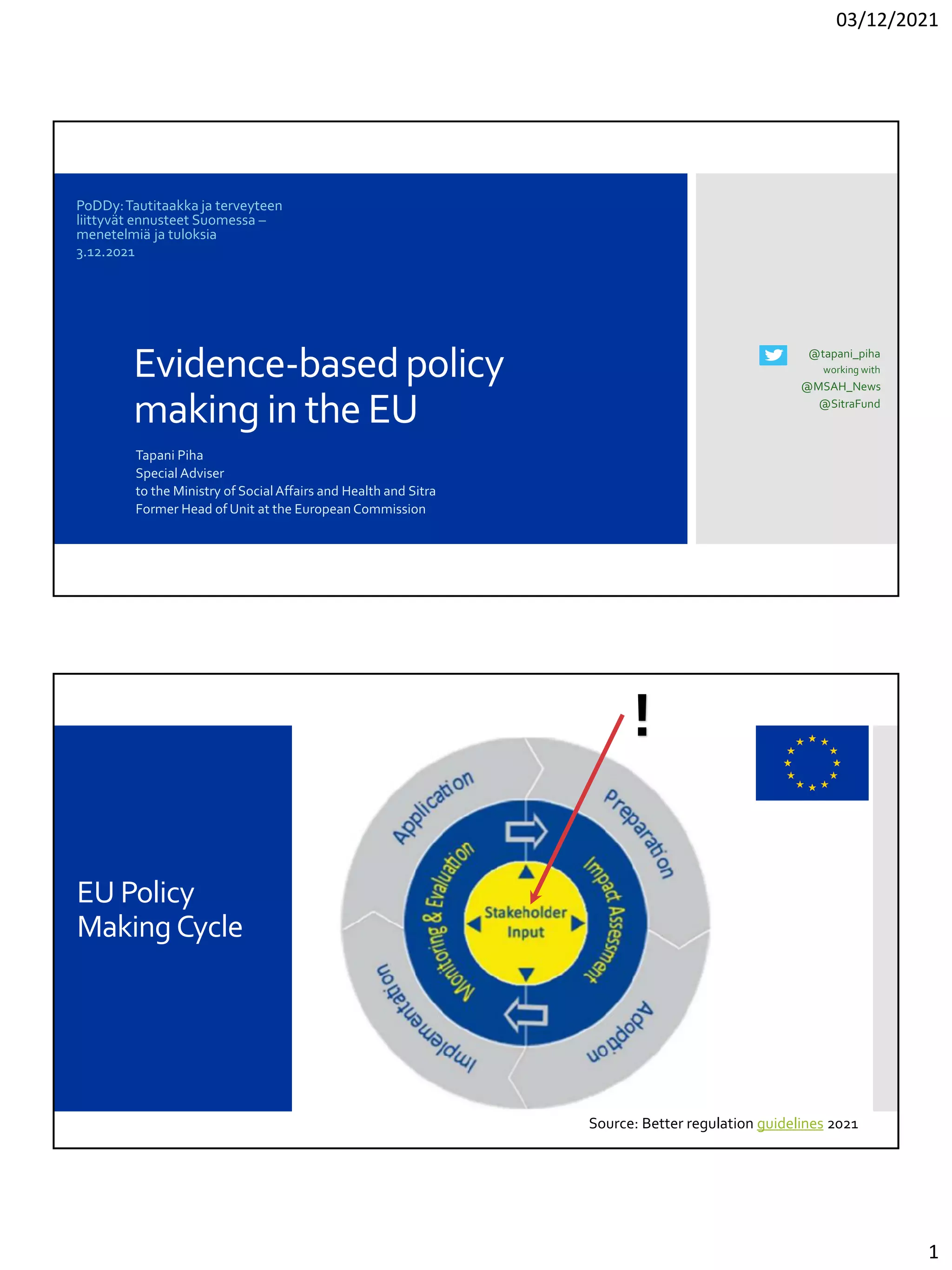 Evidence-based policy making in the EU | PDF