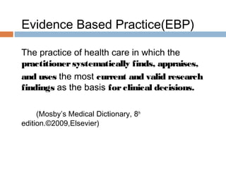 Evidence based practice | PPT