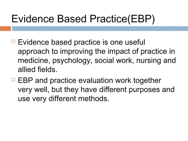 Evidence based practice | PPT