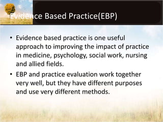 Evidence based practice | PPTX