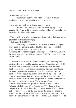 Evidence-Based Practice· Hande, K., Williams, C. T., Robbins, H..docx