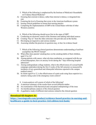 Evidence-Based Practice in Nursing and Healthcare A Guide to Best ...