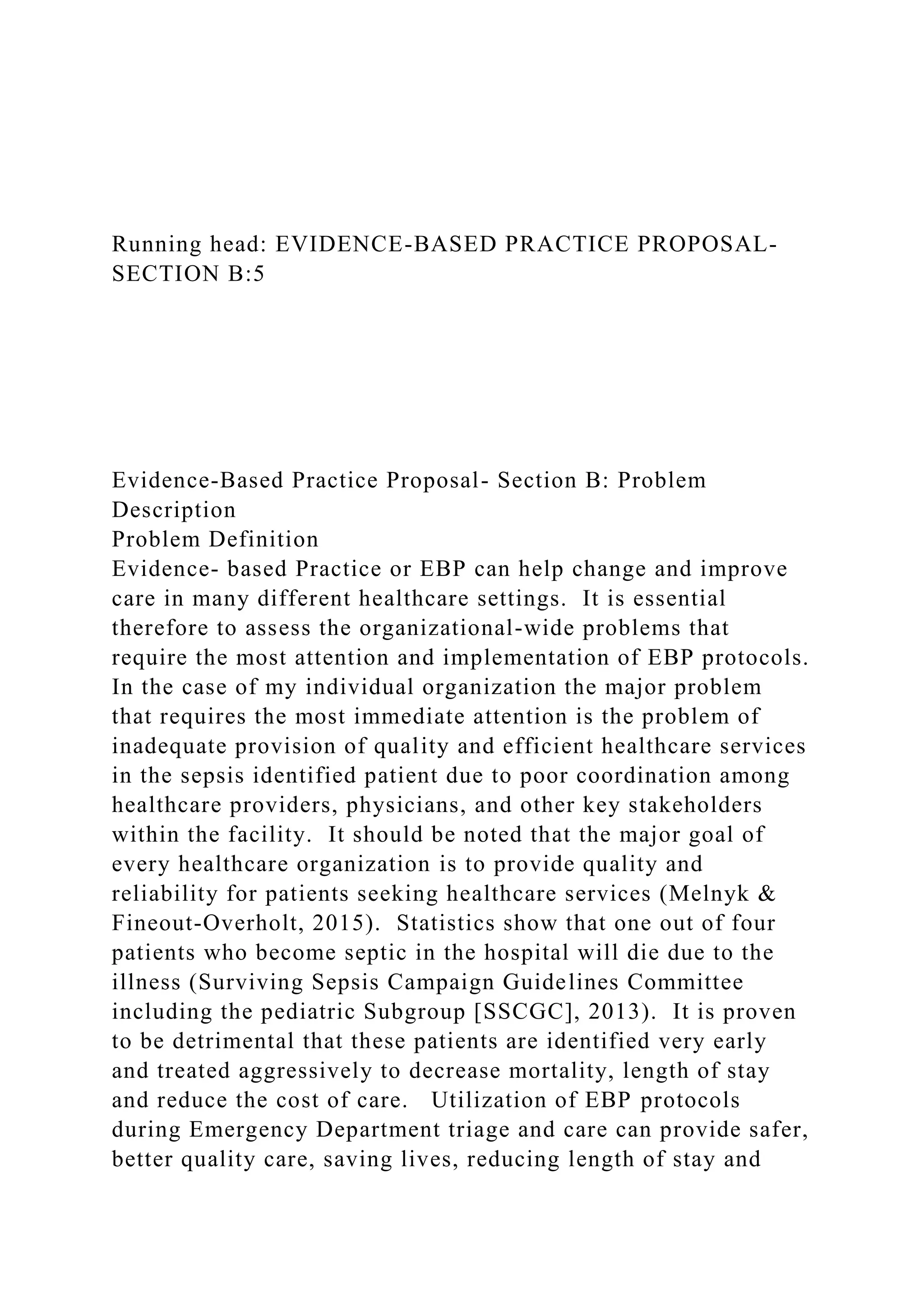 EVIDENCE- BASED PRACTICE PROPOSAL SECTION A2EVIDENCE- BASED PR.docx