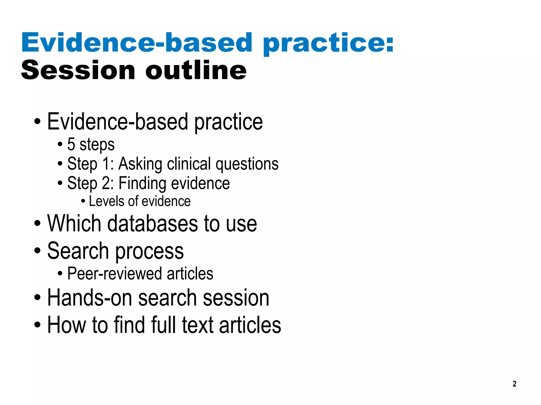 VU Library: Evidence-based practice tutorial | PPSX