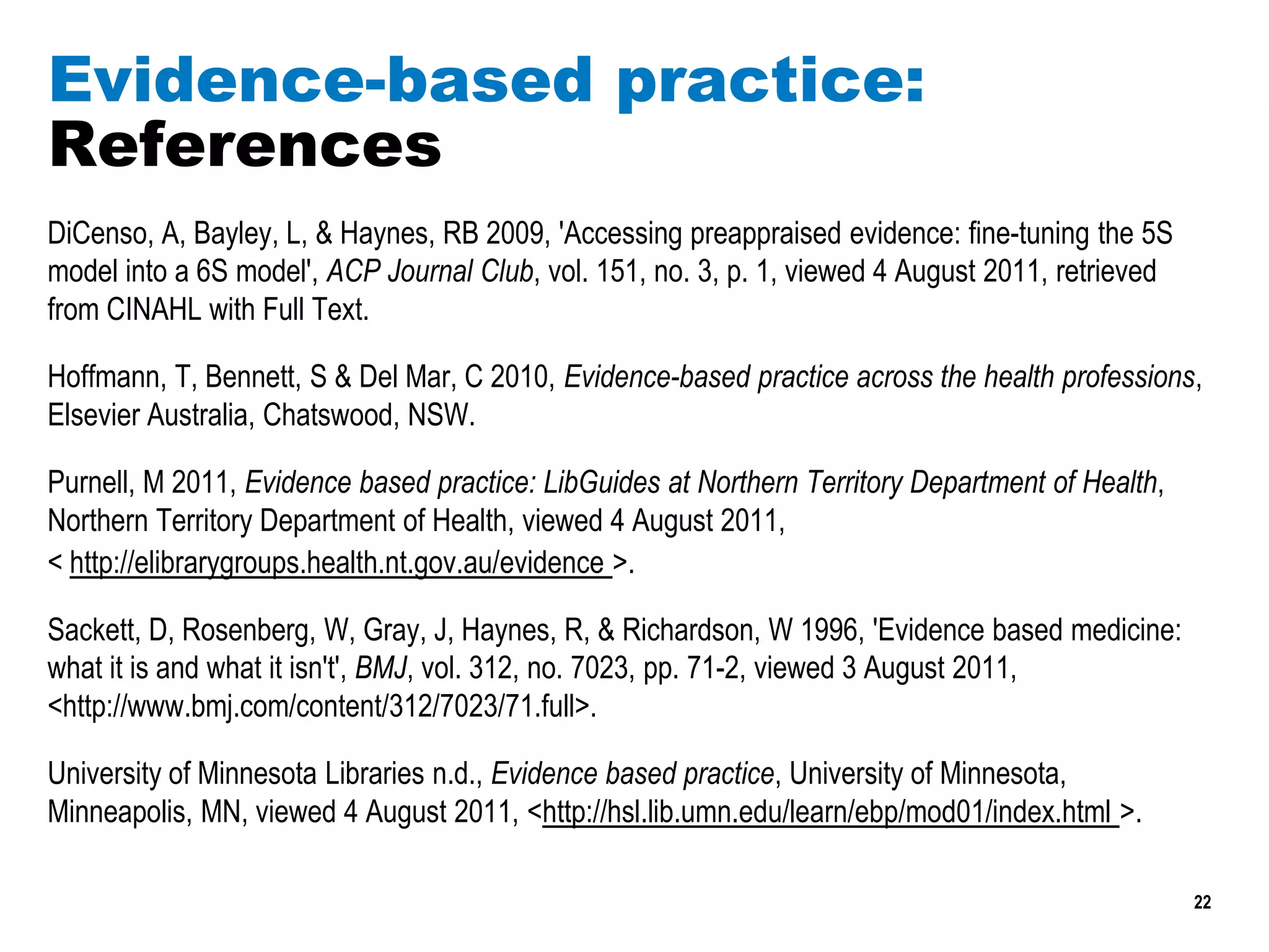 VU Library: Evidence-based practice tutorial | PPSX