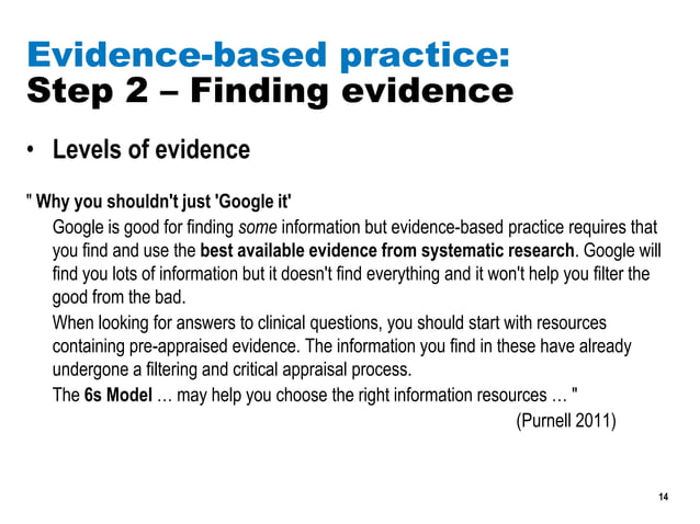 VU Library: Evidence-based practice tutorial | PPSX