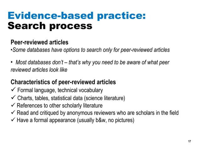 VU Library: Evidence-based practice tutorial | PPSX