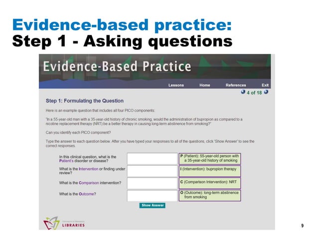 VU Library: Evidence-based practice tutorial | PPSX