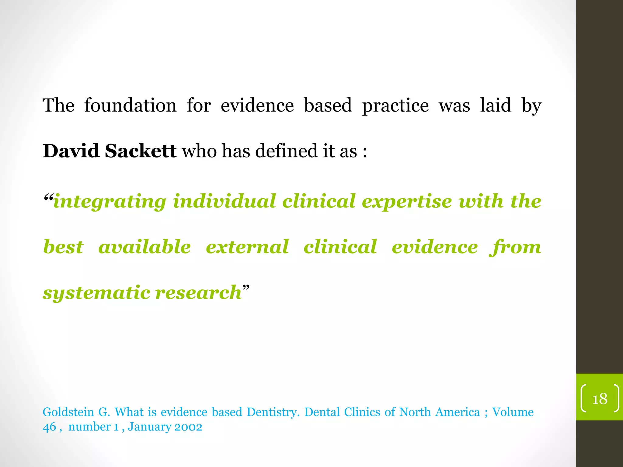 Evidence based prosthodontics | PPTX