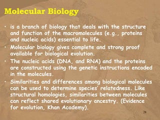 Evidence-of-Evolution.pptx Evolution is a key unifying principle in ...
