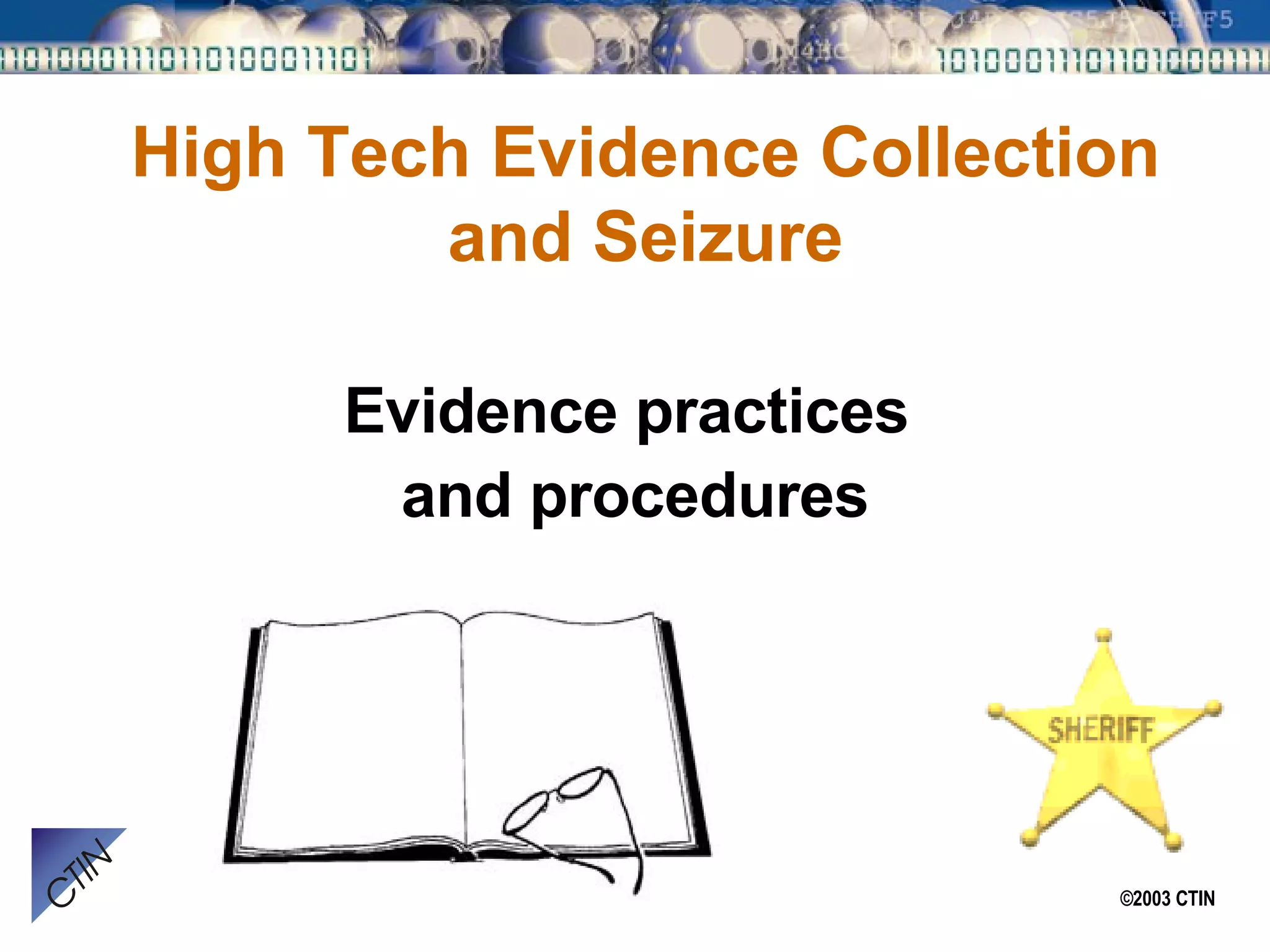 Evidence Seizure Level One | PPT