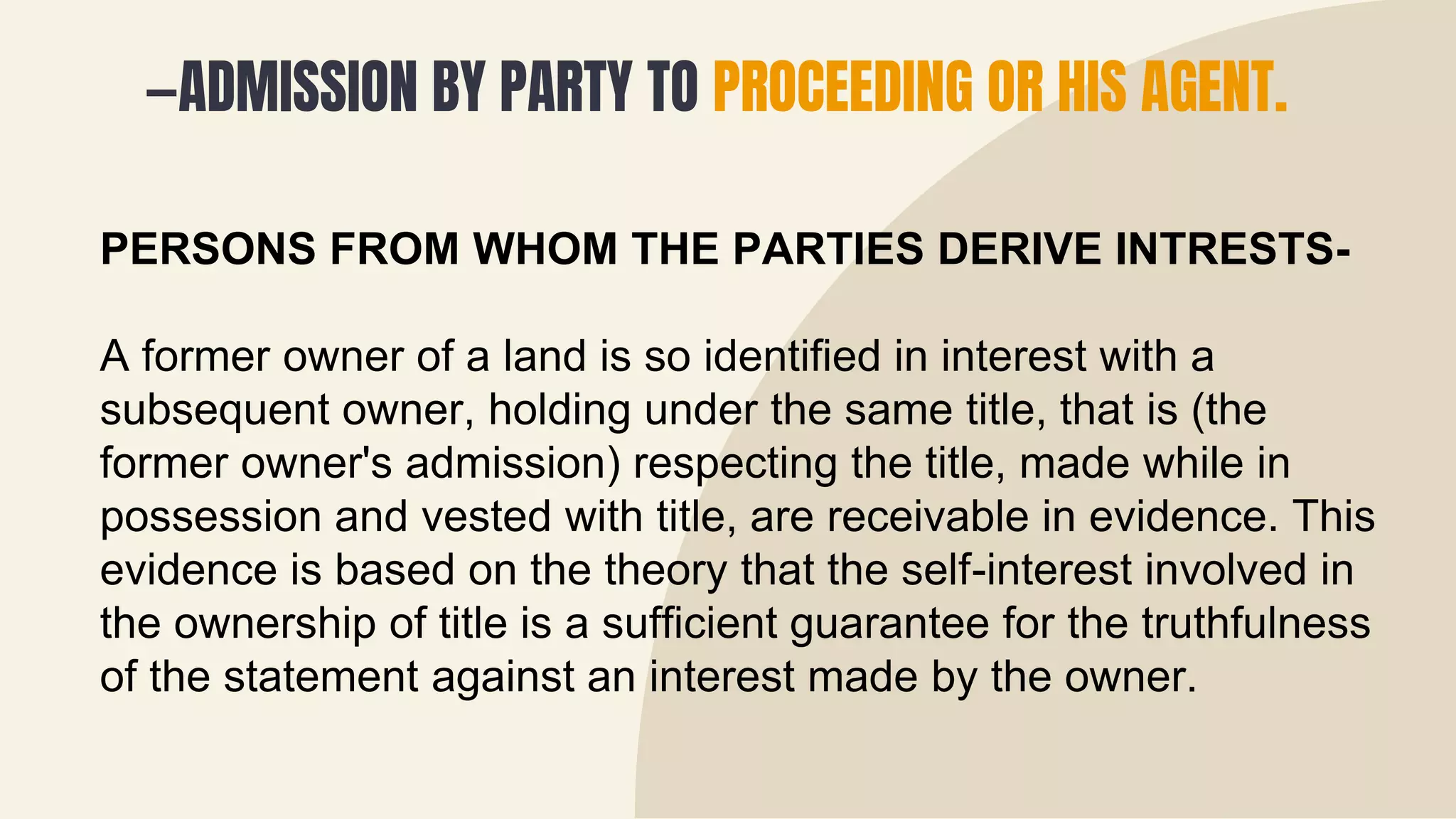 Admission Sec.17 to 23 Indian Evidence Act | PPTX