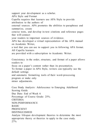 Evidence and APAThe third core writing skill of the Capella Writ | DOCX