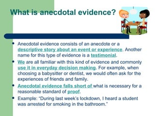 Evidence and rhetorical devices | PPT