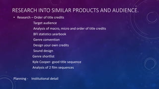 Evidence audit | PPTX | Screenwriting | Content Production