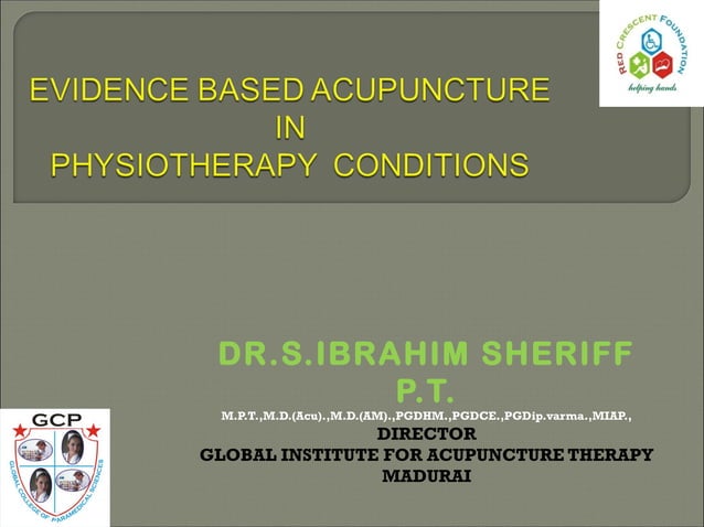 Evidence based acupuncture | PPT