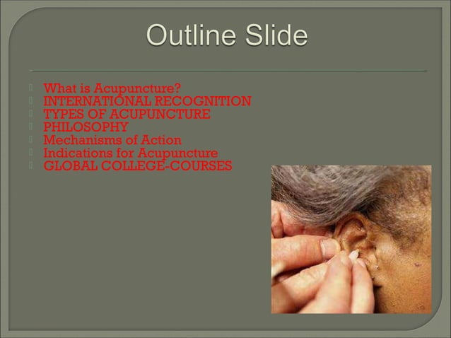 Evidence based acupuncture | PPT