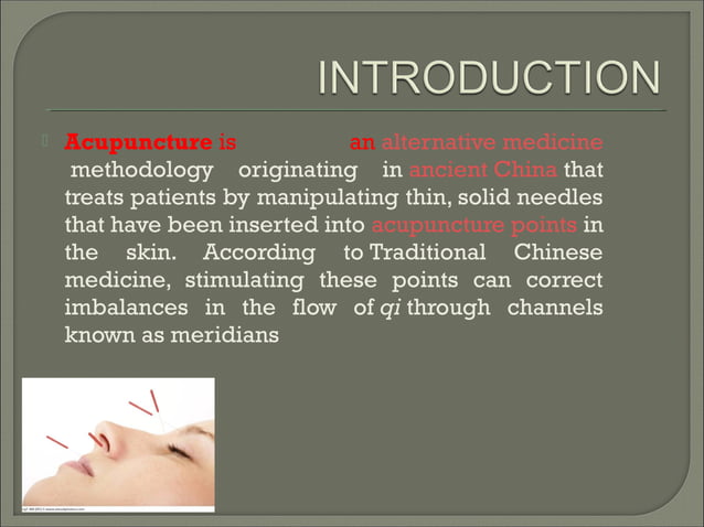 Evidence based acupuncture | PPT
