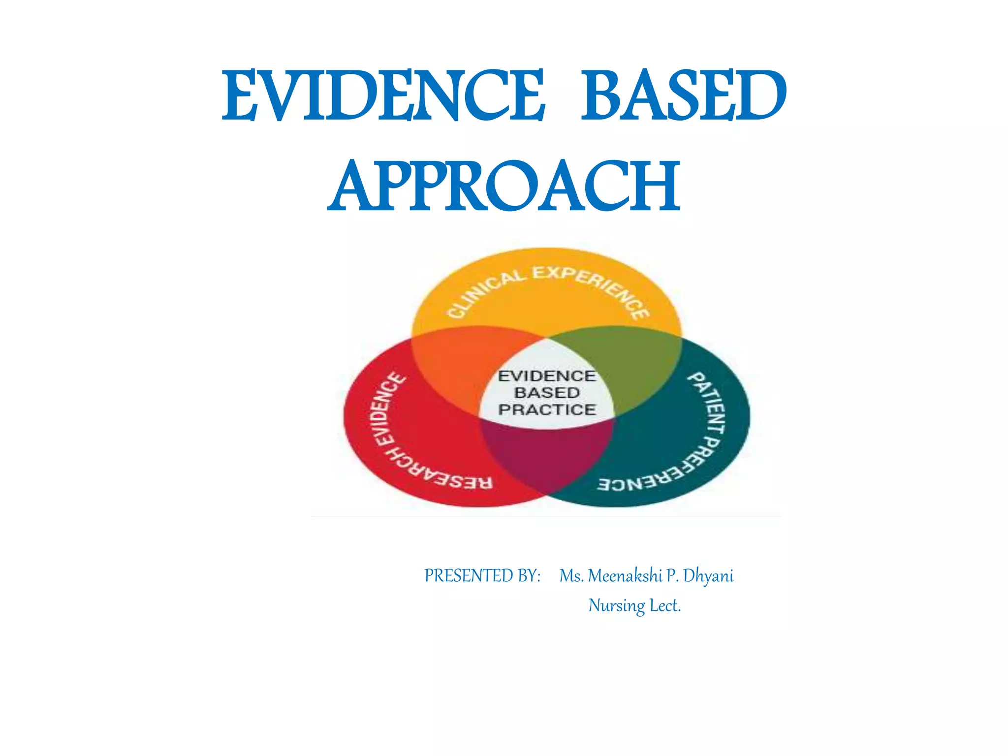 Evidence Based Approach Ppt