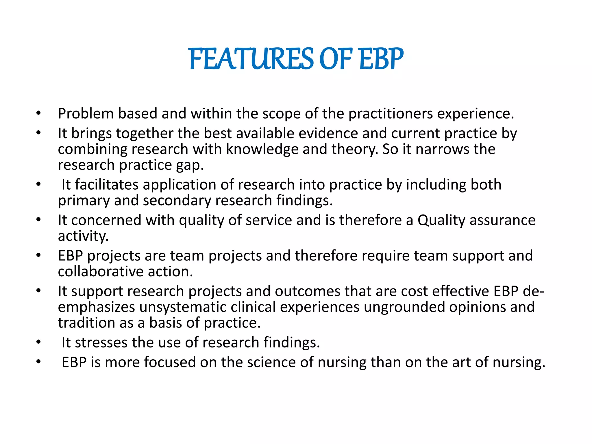 Evidence based approach | PPTX