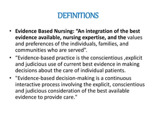 Evidence based approach | PPTX