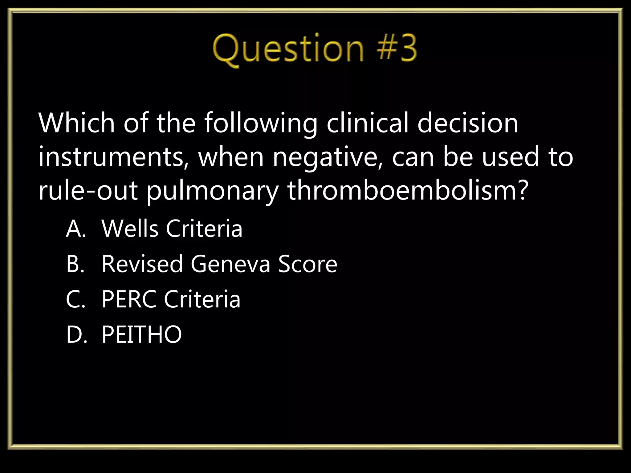 Evidence Based Approach to Pulmonary Thromboembolism | PPTX | Blood ...