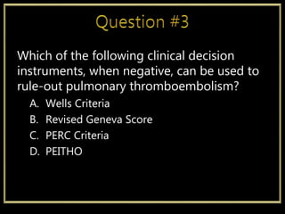 Evidence Based Approach to Pulmonary Thromboembolism | PPTX | Blood ...